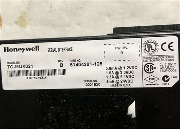 HONEYWELL TC-MUX021 INTERFACE MODULE SERIAL 1.0/1.3AMP 5.6MA 24VDC